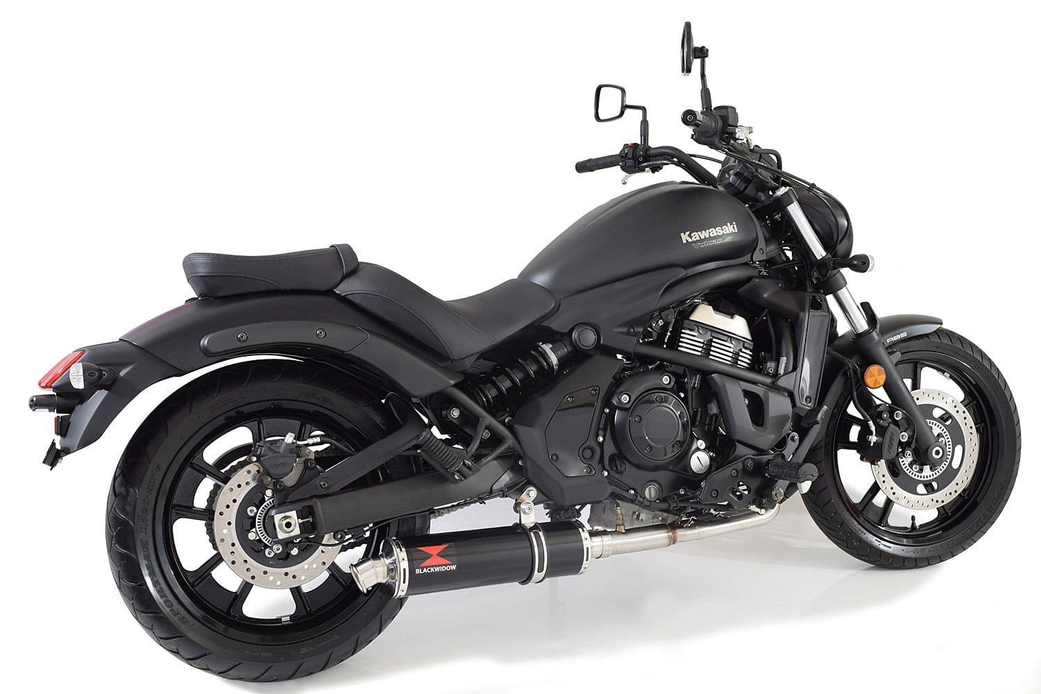 VULCAN S EN650 2015-2020 Exhaust System 400mm Round Black Stainless ...