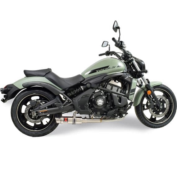 VULCAN S EN650 2024 - 2025 Exhaust System 230mm GP Round Stainless Steel Silencer