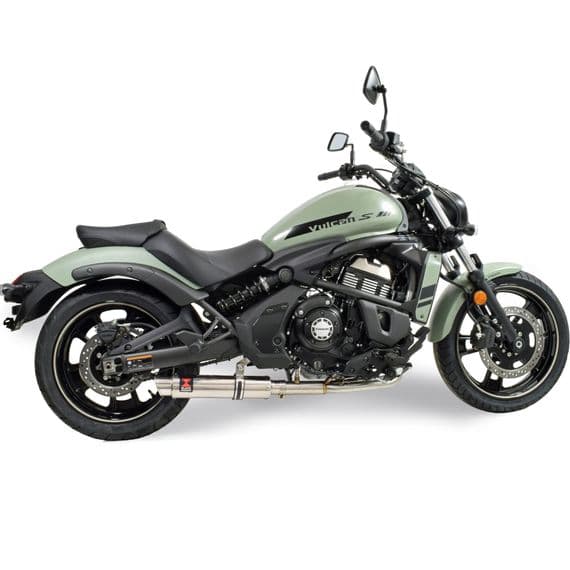 VULCAN S EN650 2024 - 2025 Exhaust System 350mm Round GP Stainless ...