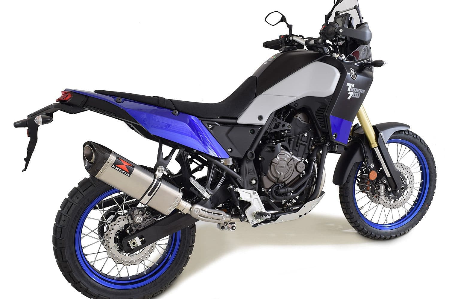 XTZ XT 700 TENERE 2018-2020 Exhaust Silencer Kit 350mm Tri Oval ...