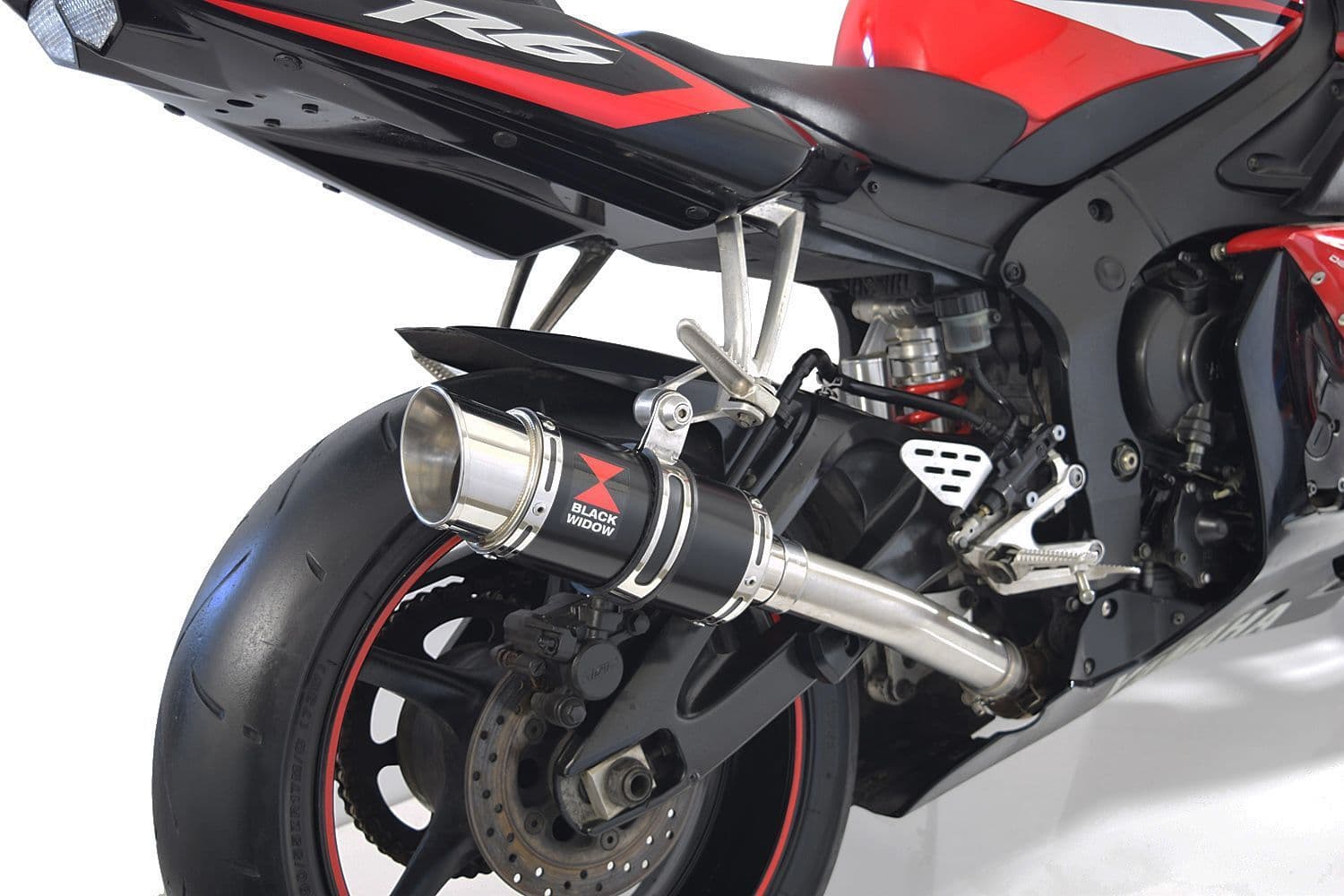 YZF-R6 2003-2005 Exhaust Silencer Kit 200mm Round Black Stainless