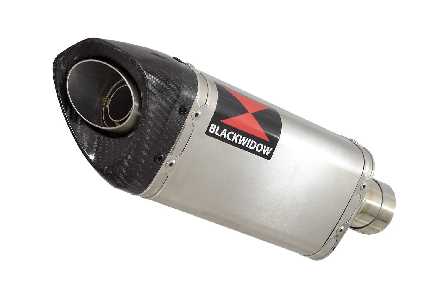 YZF-R6 2003-2005 Exhaust Silencer Kit 300mm Tri Oval Stainless Carbon Tip