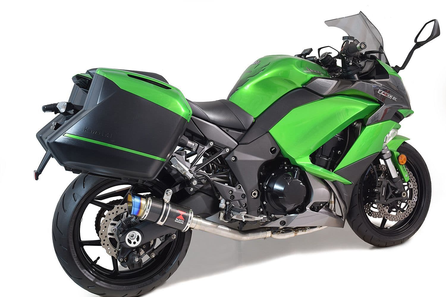 Z1000 Z1000SX 2010-2019 4-1 De Cat Exhaust System PANNIERS 200mm Round ...