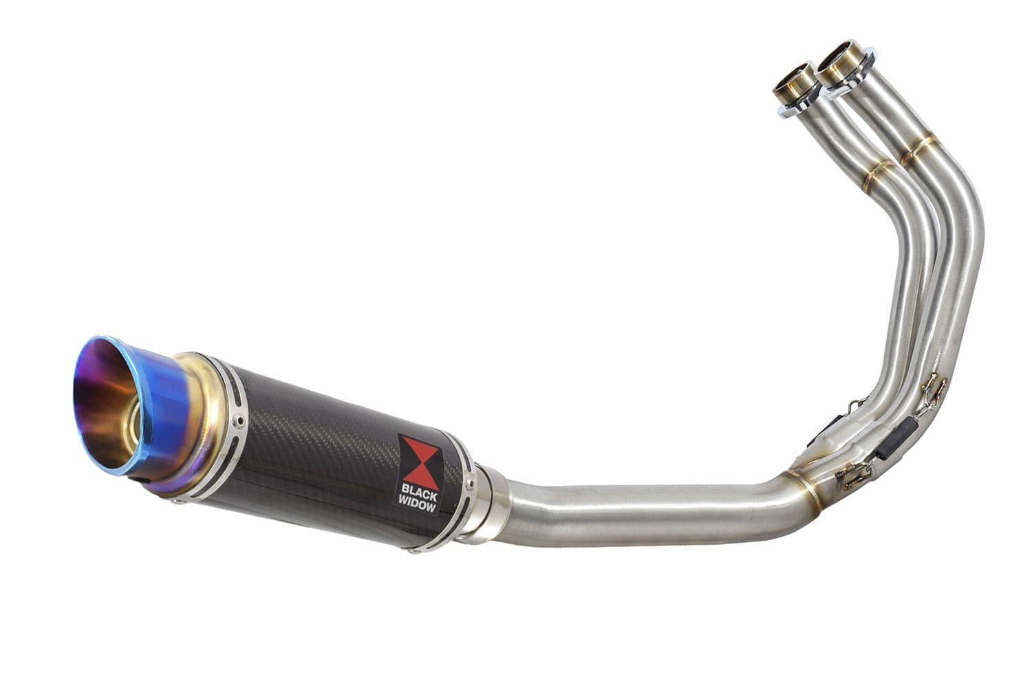 Z650 2023 - 2024 De Cat Exhaust System 230mm Round GP Carbon Blue Tip Silencer