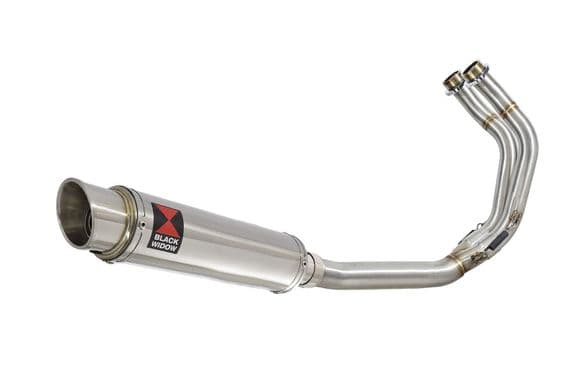 Z650 2023 - 2024 De Cat Exhaust System 350mm Round GP Stainless Steel Silencer