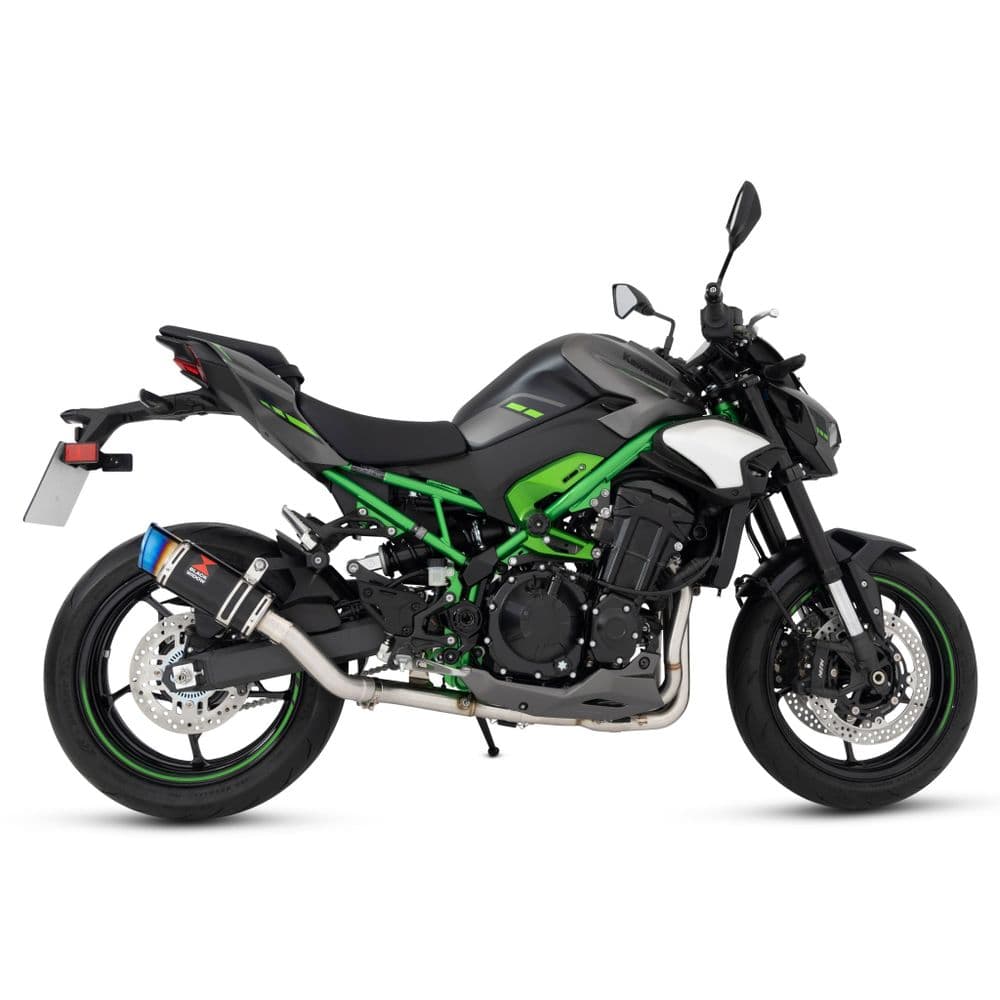Z900 2025 - 2026 Full Exhaust System 200 mm Round GP Black Stainless ...