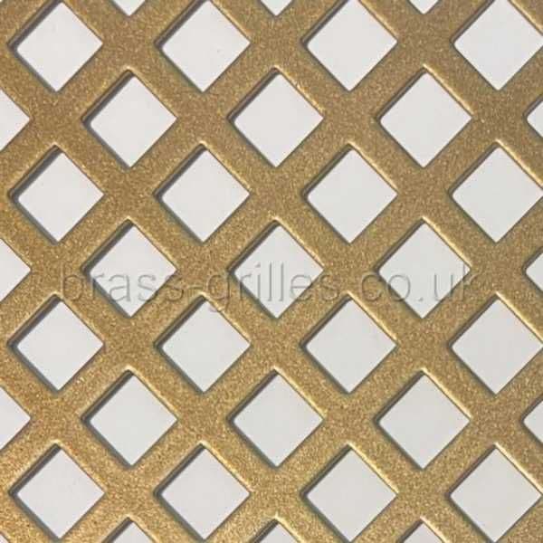 Diamond Hole 10mm Gold Powder Coated Steel Grille Sheet 1000mm x 660mm ...
