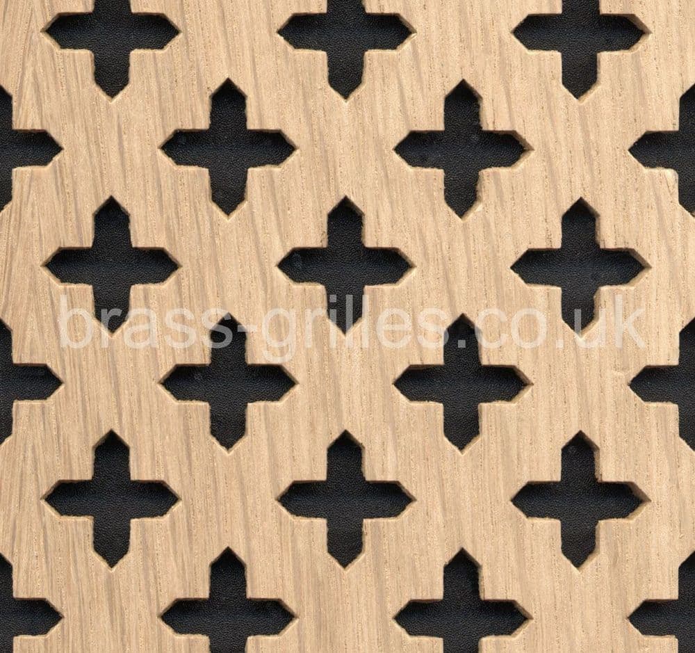 Small Cross 18mm Oak Veneered MDF Grille Decorative Screening Panel ...