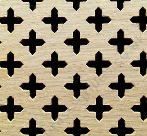 Small Cross 18mm Oak Veneered MDF Grille Decorative Screening Panel ...
