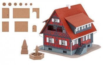 Faller 130587 H0 Gauge Half-Timbered House with Fountain Kit