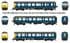 Heljan 1453 OO Gauge Class 104 BR Blue 3-Car DMU