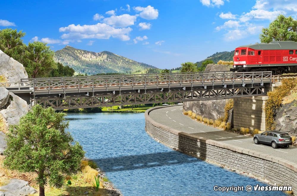 KIBRI 39707 HO Gauge Single Track Steel Girder Bridge Kit