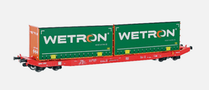 Mehano 28412 HO Gauge DB Cargo Sgkkms698 Container Wagon with Wetron ...