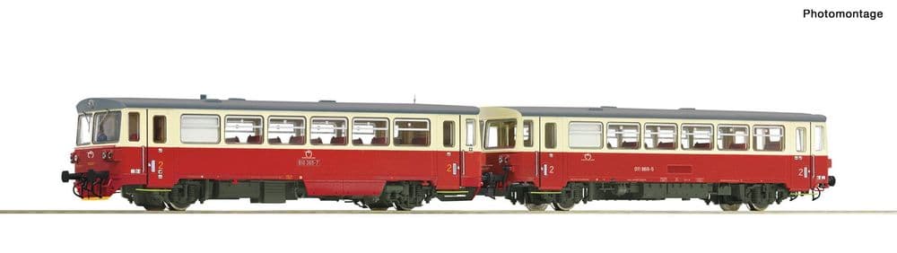 Roco 70380 HO Gauge ZSSK Rh810 365-7 Diesel Railcar & Trailer