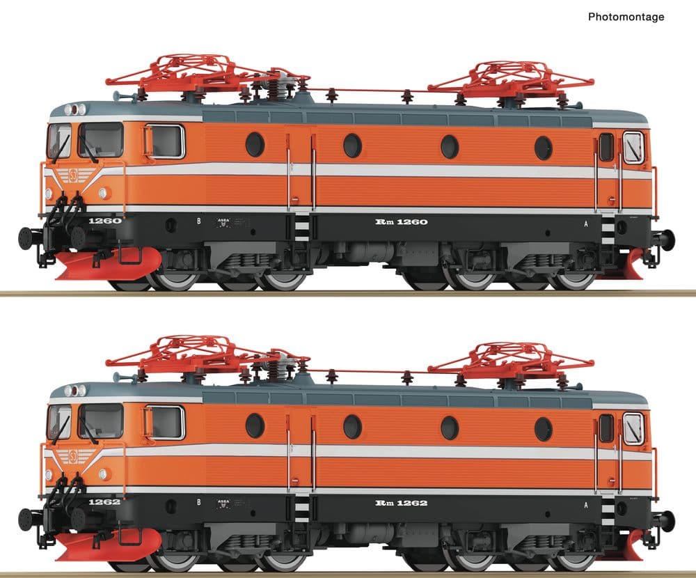 Roco HO Scale RC7500048 SJ Rm Electric Locomotive Twin Set IV