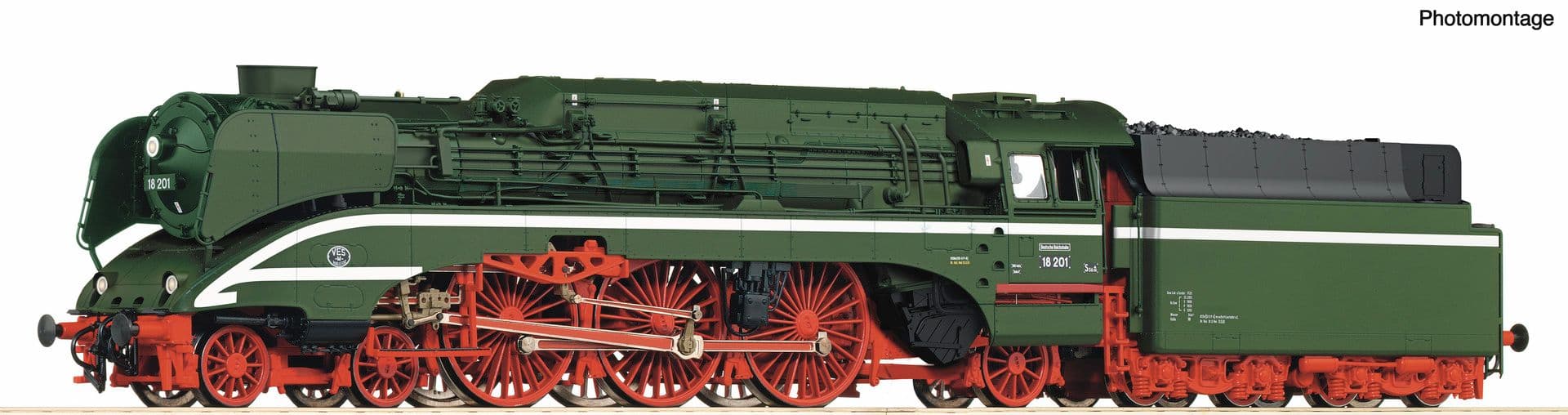 Roco RC7100006 1 87 HO Gauge Edition DR BR18 201 Steam Locomotive III