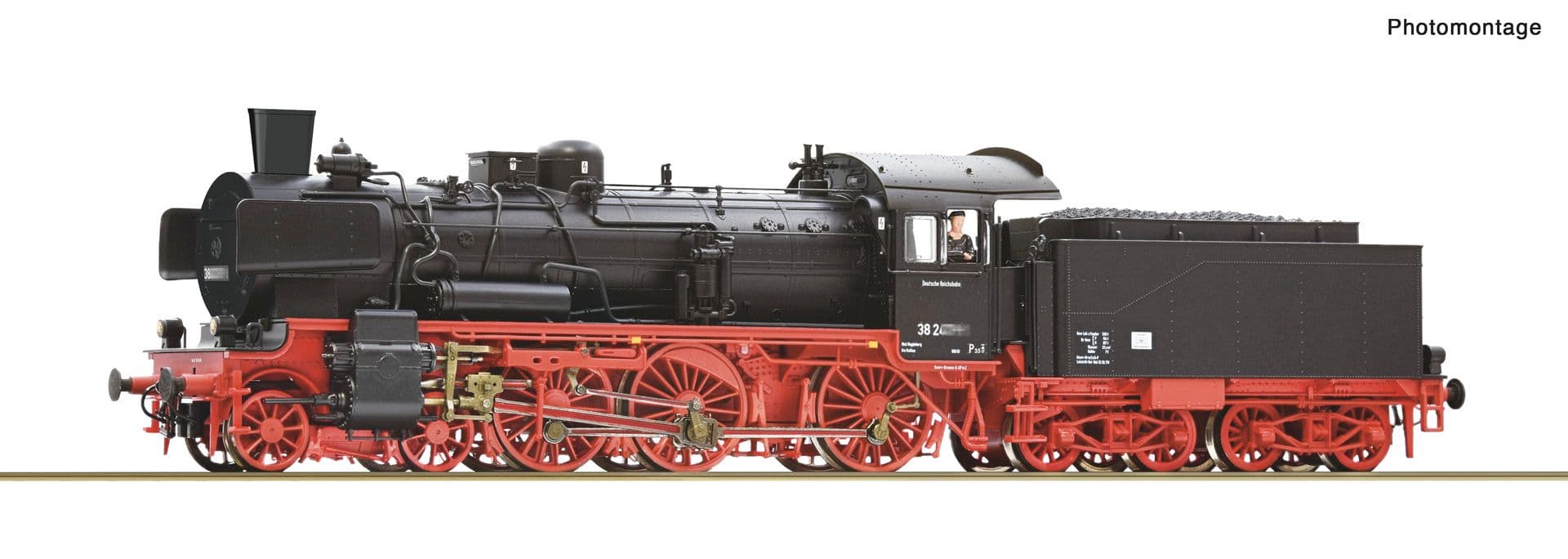 Roco RC71398 1 87 HO Gauge DR BR38 2833 Steam Locomotive III DCC-Sound