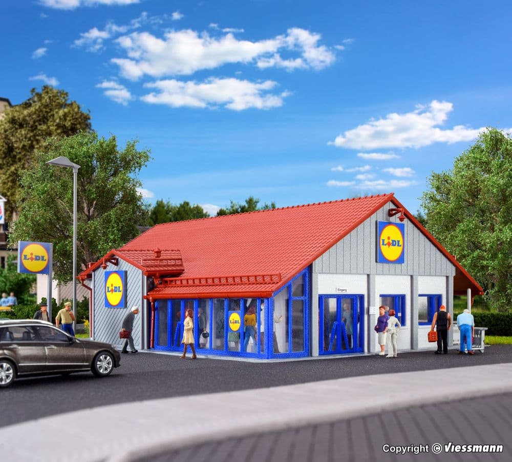 Vollmer 43662 HO Gauge LIDL Supermarket Kit