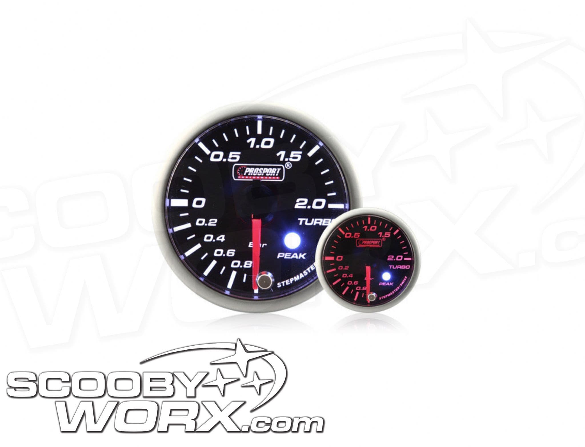 52mm Smoked Stepper Motor Peak Boost Gauge BAR