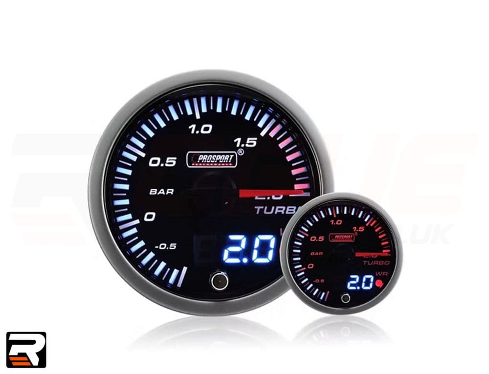60mm JDM Dual Stepper Motor Warning Boost Gauge BAR