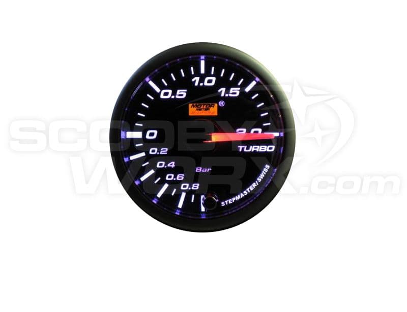 60mm Smoked Stepper Motor Peak Boost Gauge BAR