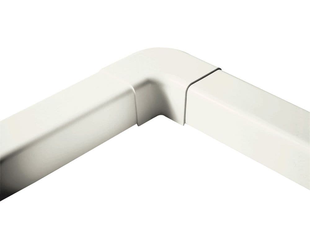 ASHP Trunking Flat Bend 140mm Ivory