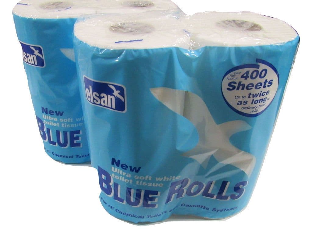 Elsan Blue Soft Toilet Roll 4 Pack X2 - Dissolvable Strong 2 Ply ...