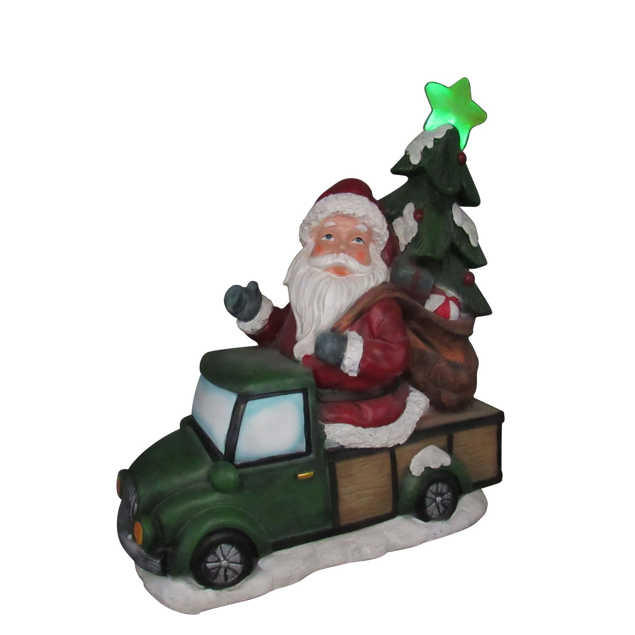 Light Up Santa Truck Christmas Ornament Decoration LED - Product Code ...