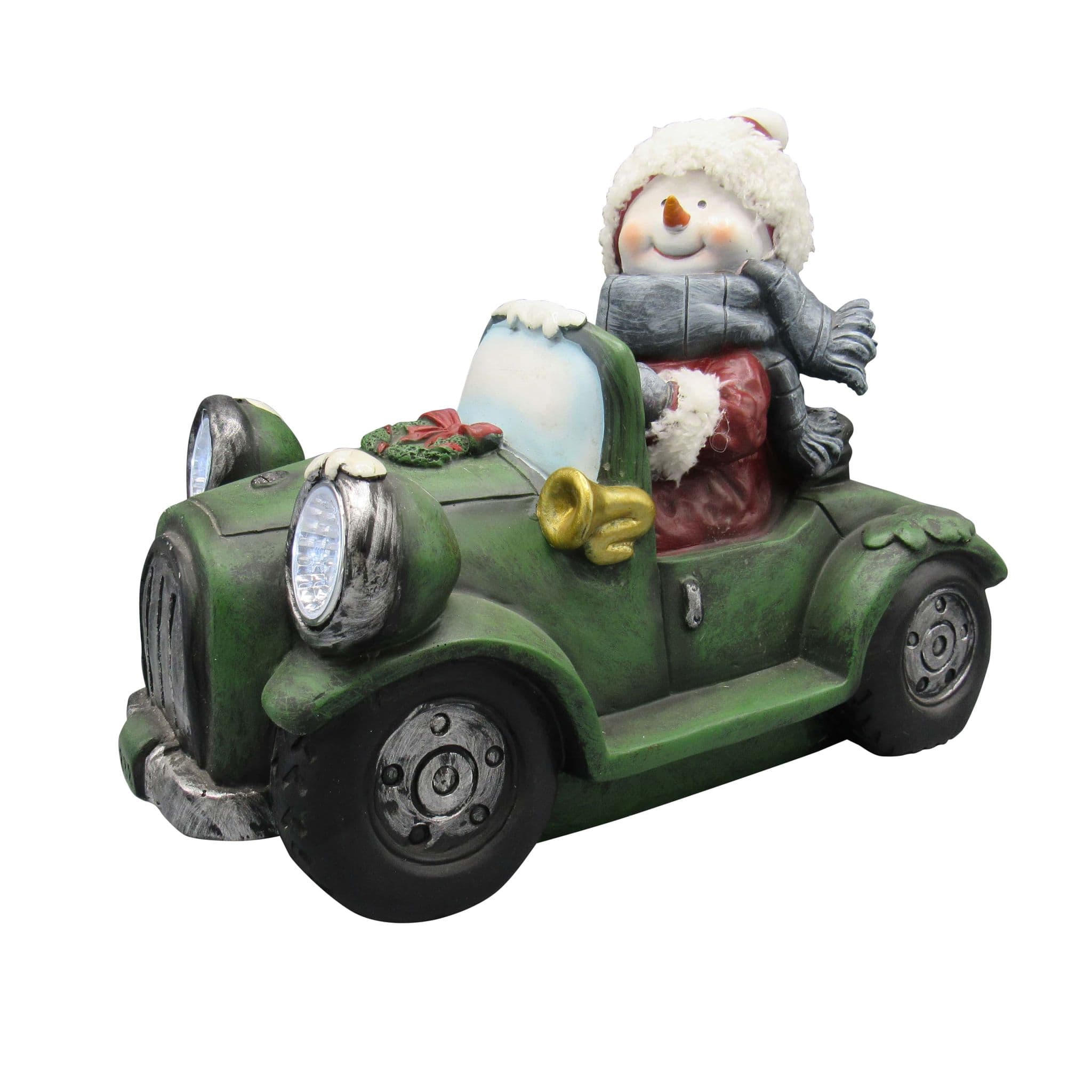 Light Up Snowman Car Christmas Figurine Ornament Decoration - Product ...