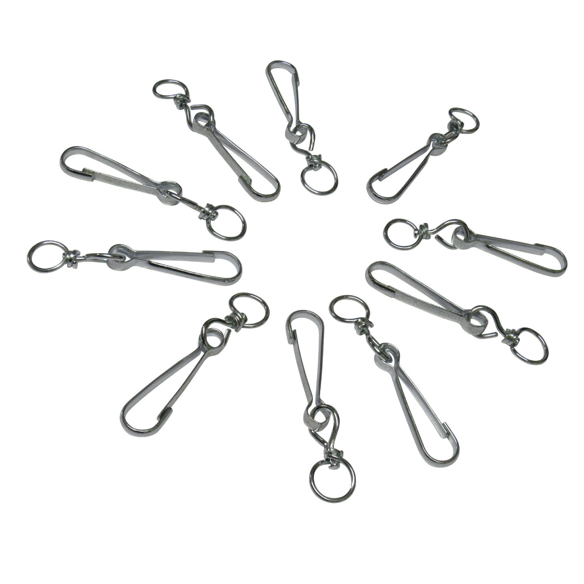 NEW IN STOCK - X10 25MM - 80MM Zinc Plated Simplex Swivel Hooks