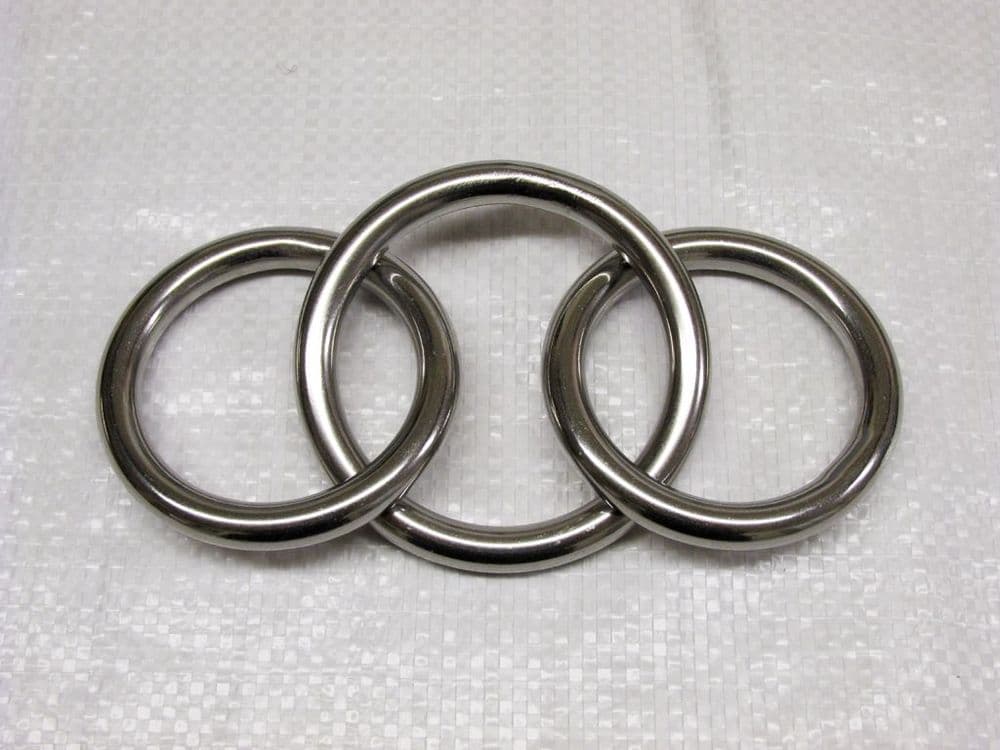 10MM x 70MM Stainless Steel Spectacles Ring Sets - Marine Netting Links