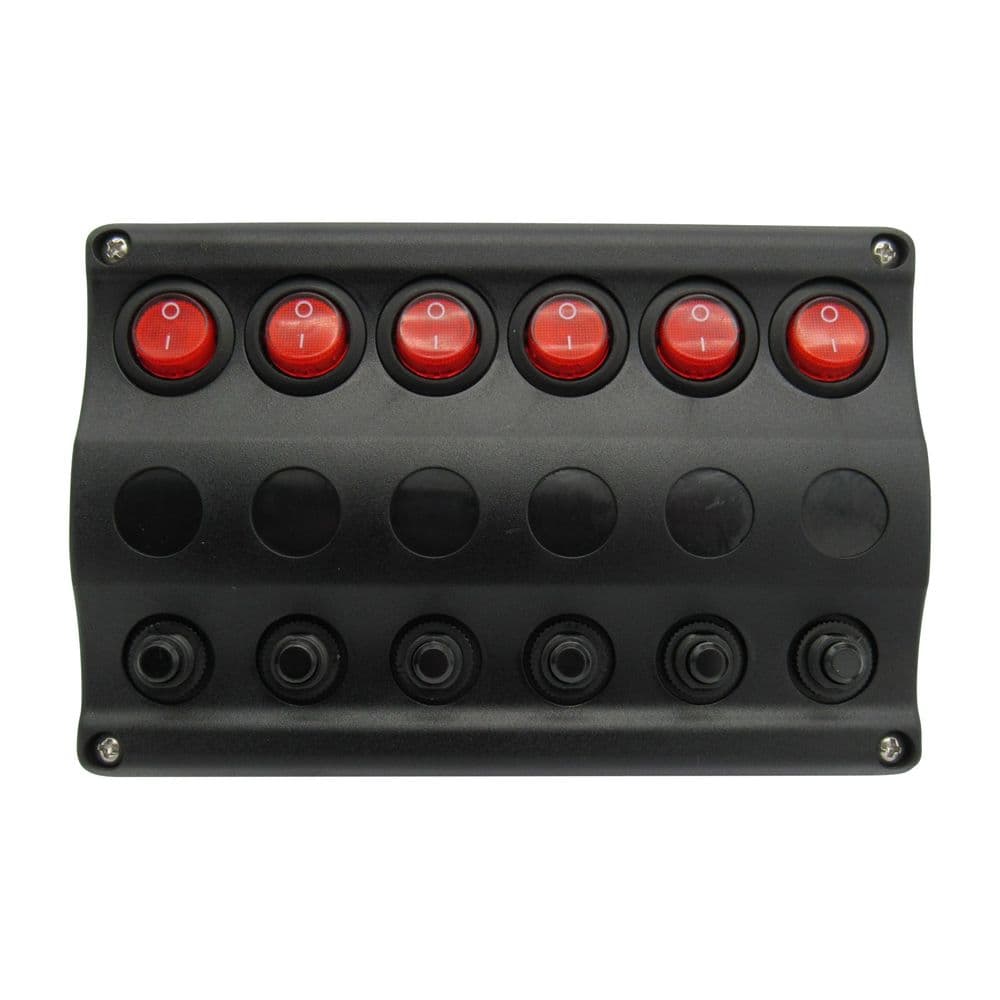 12V 6 Gang Wave Design Switch Panel | SecureFix Direct