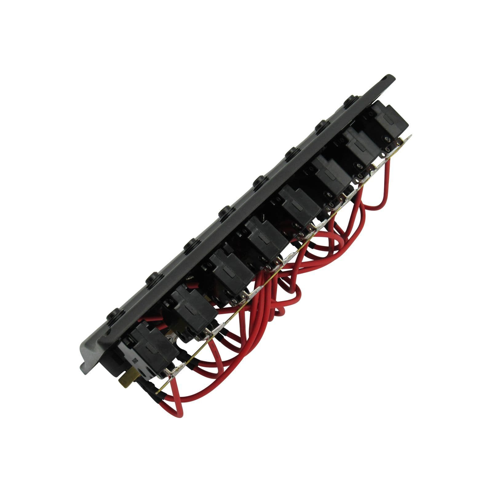 12V 8 Gang Wave Design Switch Panel - Circuit Breakers IP65 Water Resistant