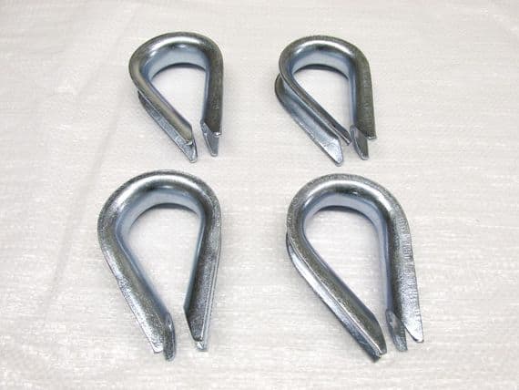22MM Wire Rope Galvanised Thimbles x4 | SecureFix Direct