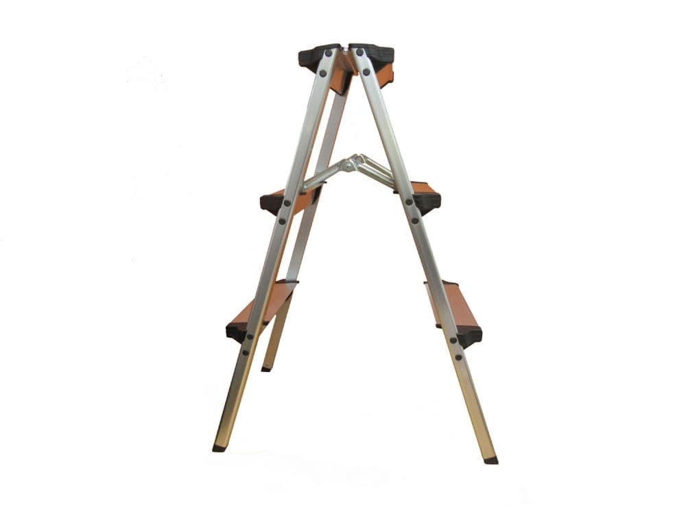 3 Step Hop Up Step Up ladder - Fold Away Lightweight Heavy Duty Aluminium