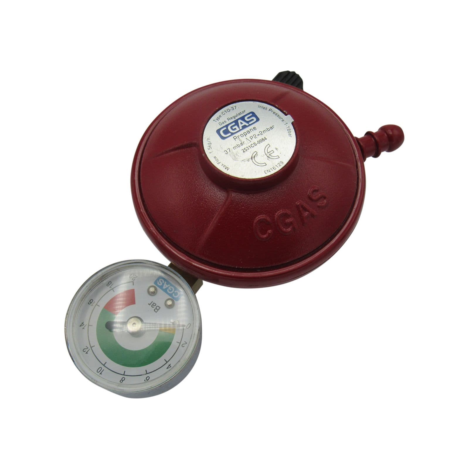 Propane Gas Regulator with Gauge | SecureFix Direct