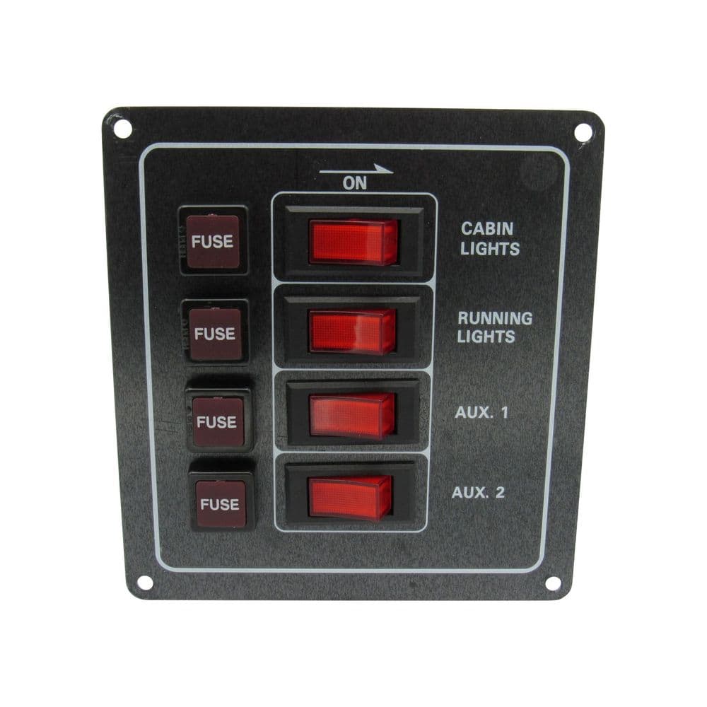 12V 4 Gang Switch Panel 12V | Securefix Direct