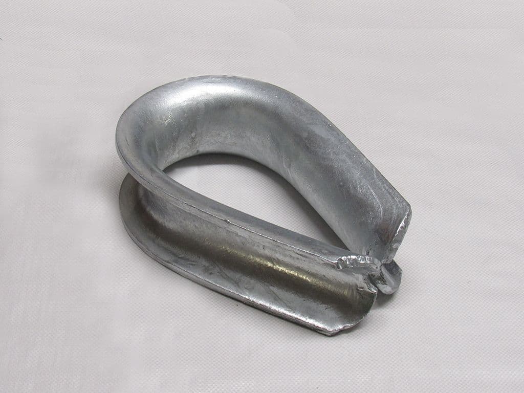 5" Circ Galvanised Heart Shaped Towing Thimble - Wire Rope Eyelet