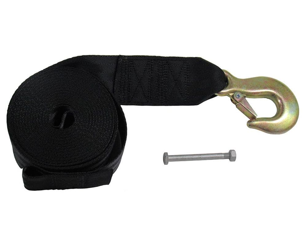2500lbs 4.2m x 50mm Hand Strap Winch Snap Hook | Free Mainland UK Delivery
