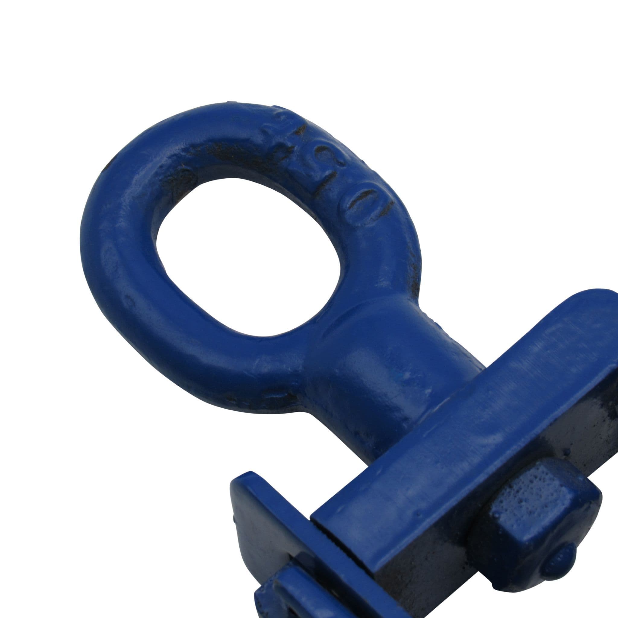 5 Ton 250MM Double Sheave Snatch Block With Swivel Eye Blue Painted ...