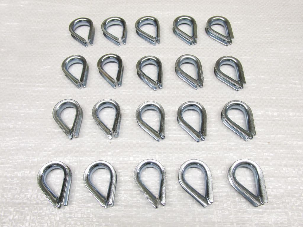 6MM Wire Rope Galvanised Thimbles x20 | SecureFix Direct