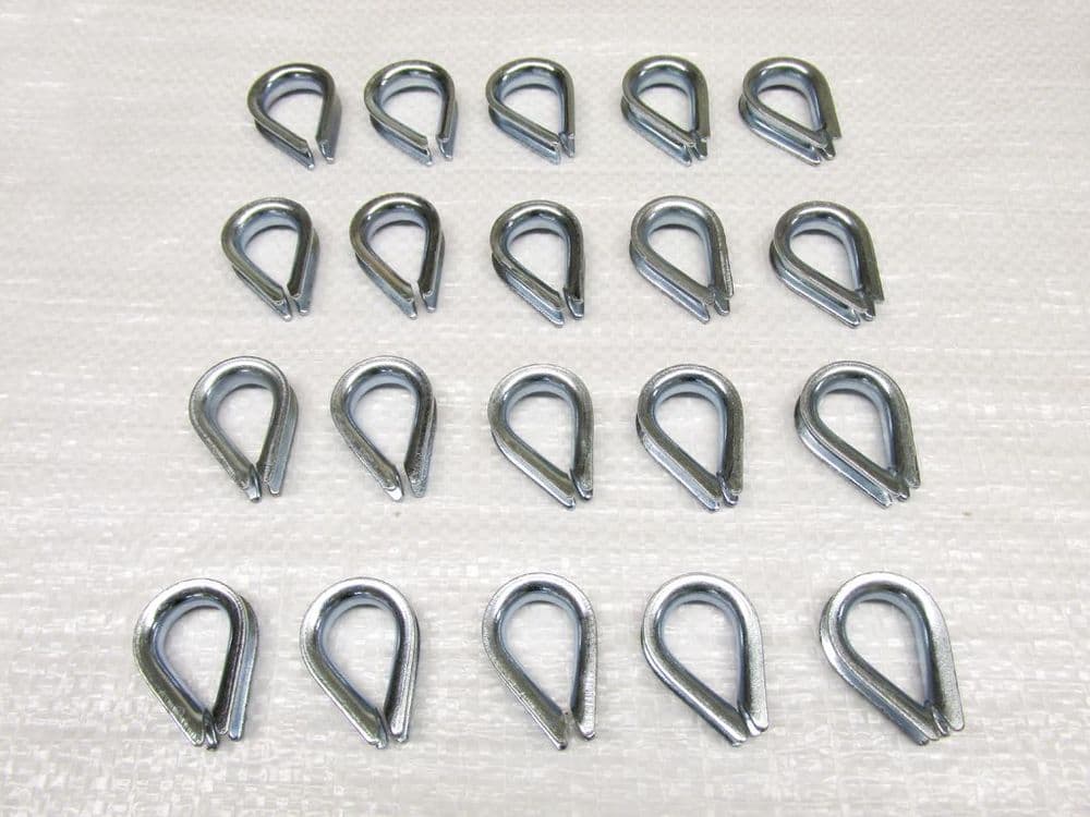 8MM Wire Rope Galvanised Thimbles x20 | SecureFix Direct