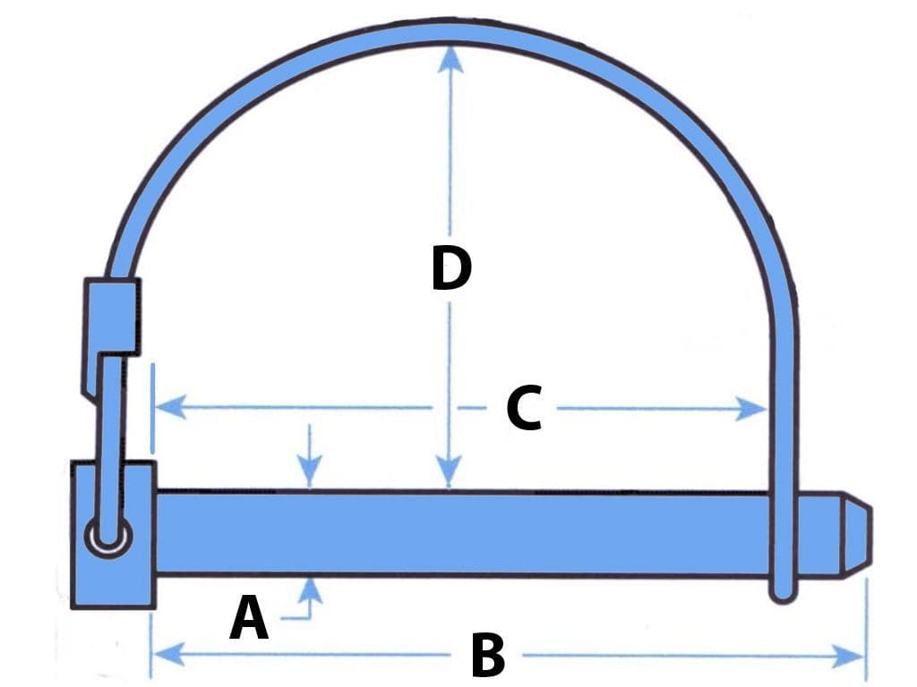 9.5MM x 68MM Shaft Locking Pins x10 | SecureFix Direct