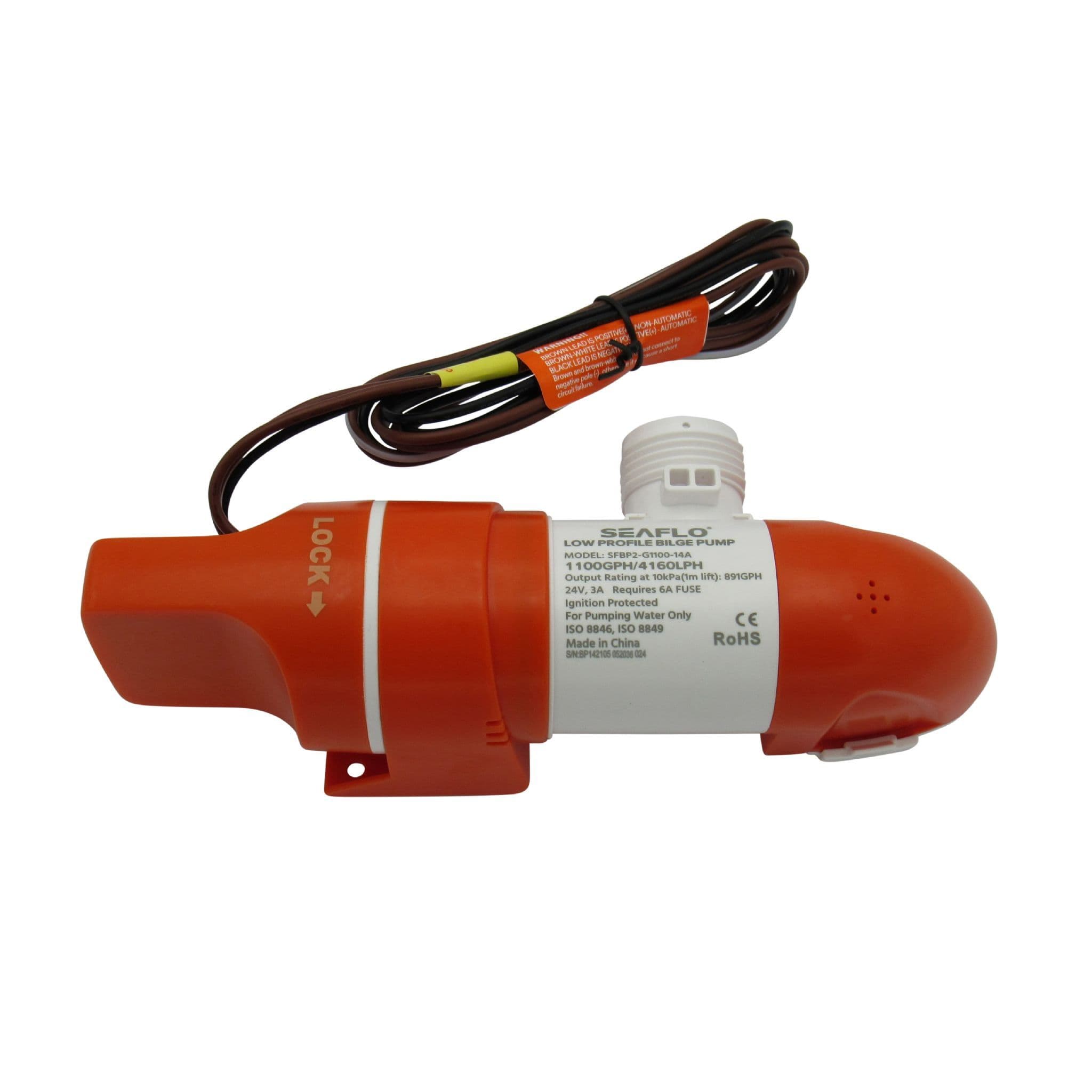 Low Profile Auto Bilge Pump 24V 1100GPH | SecureFix Direct