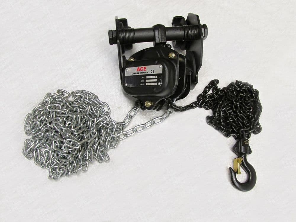 0.5-5T Push Geared Trolley Chain Block | SecureFix Direct