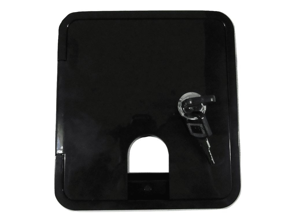 Black Lockable Cable Hatch & Keys | SecureFix Direct