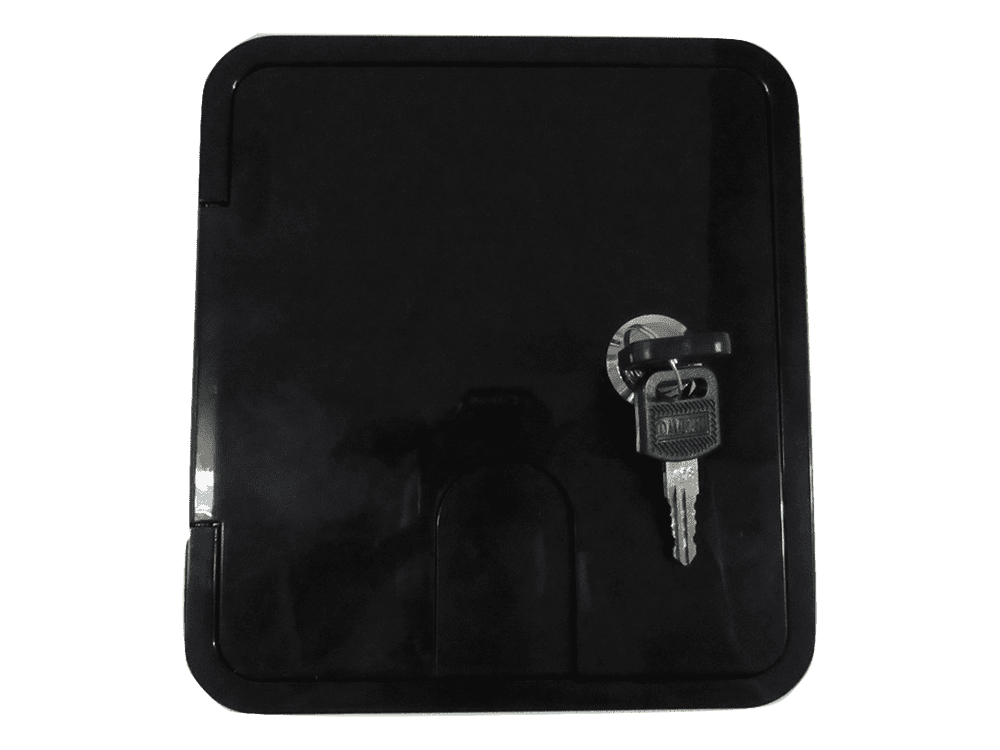 Black Lockable Cable Hatch & Keys | SecureFix Direct