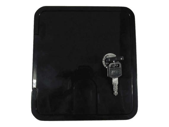 Black Lockable Cable Hatch & Keys | SecureFix Direct