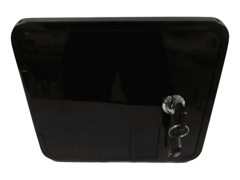 Black Lockable Cable Hatch & Keys | SecureFix Direct