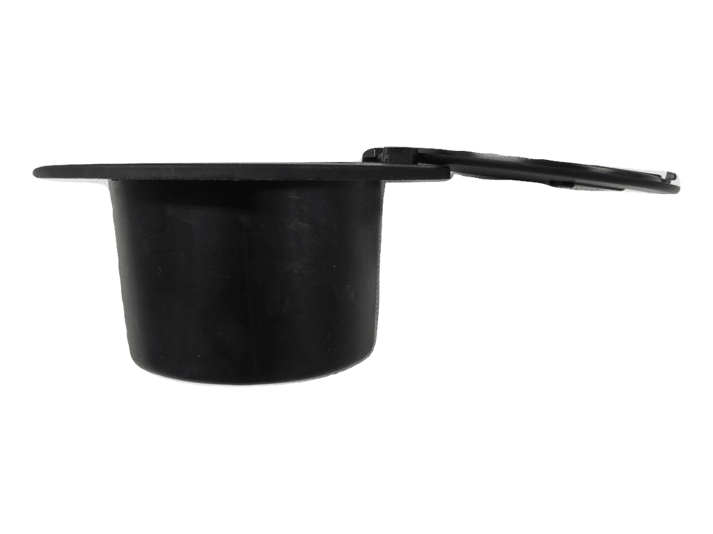 Black Round Hinged Cable Hatch | SecureFix Direct